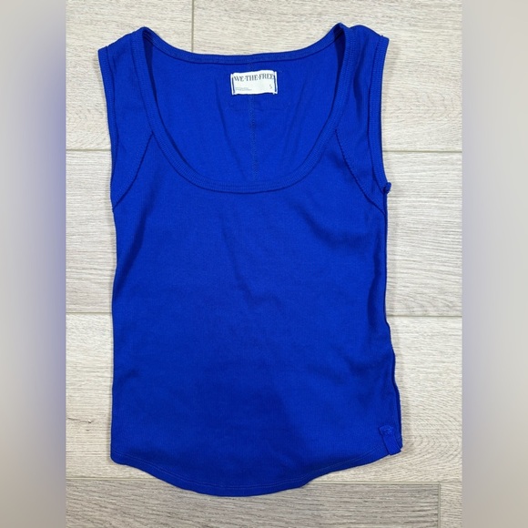 We The Free | Tops | Free People Hummingbird Tank Top Royal Blue Small ...